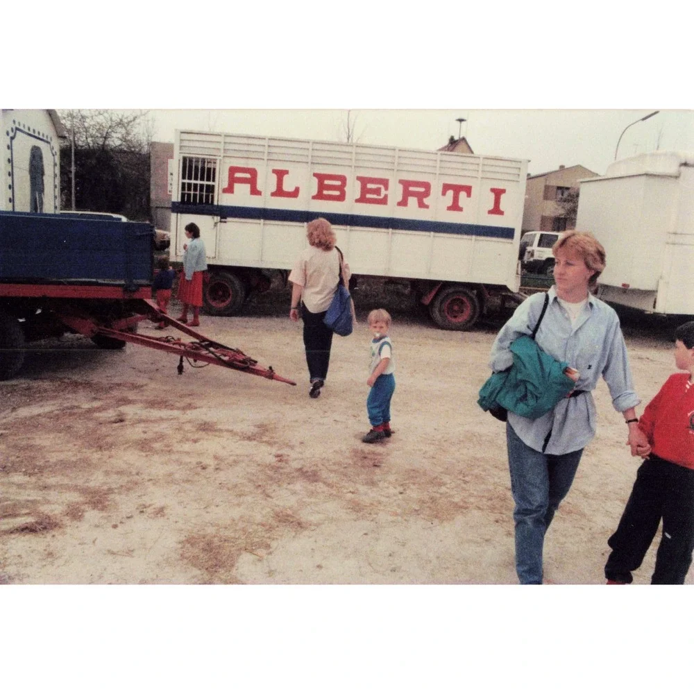 Art | Found Photo Circus Alberti Transport Trailer Candid Fairground ...
